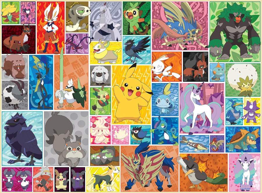 Solve Pokemon Galar Frames jigsaw puzzle online with 48 pieces