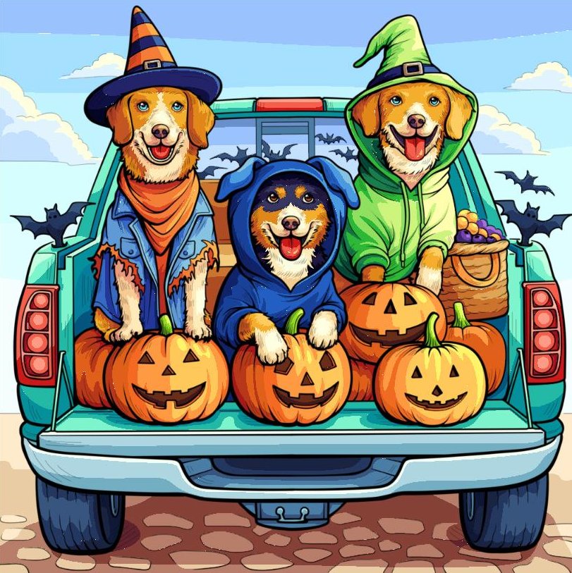 Solve Ready For Halloween jigsaw puzzle online with 169 pieces