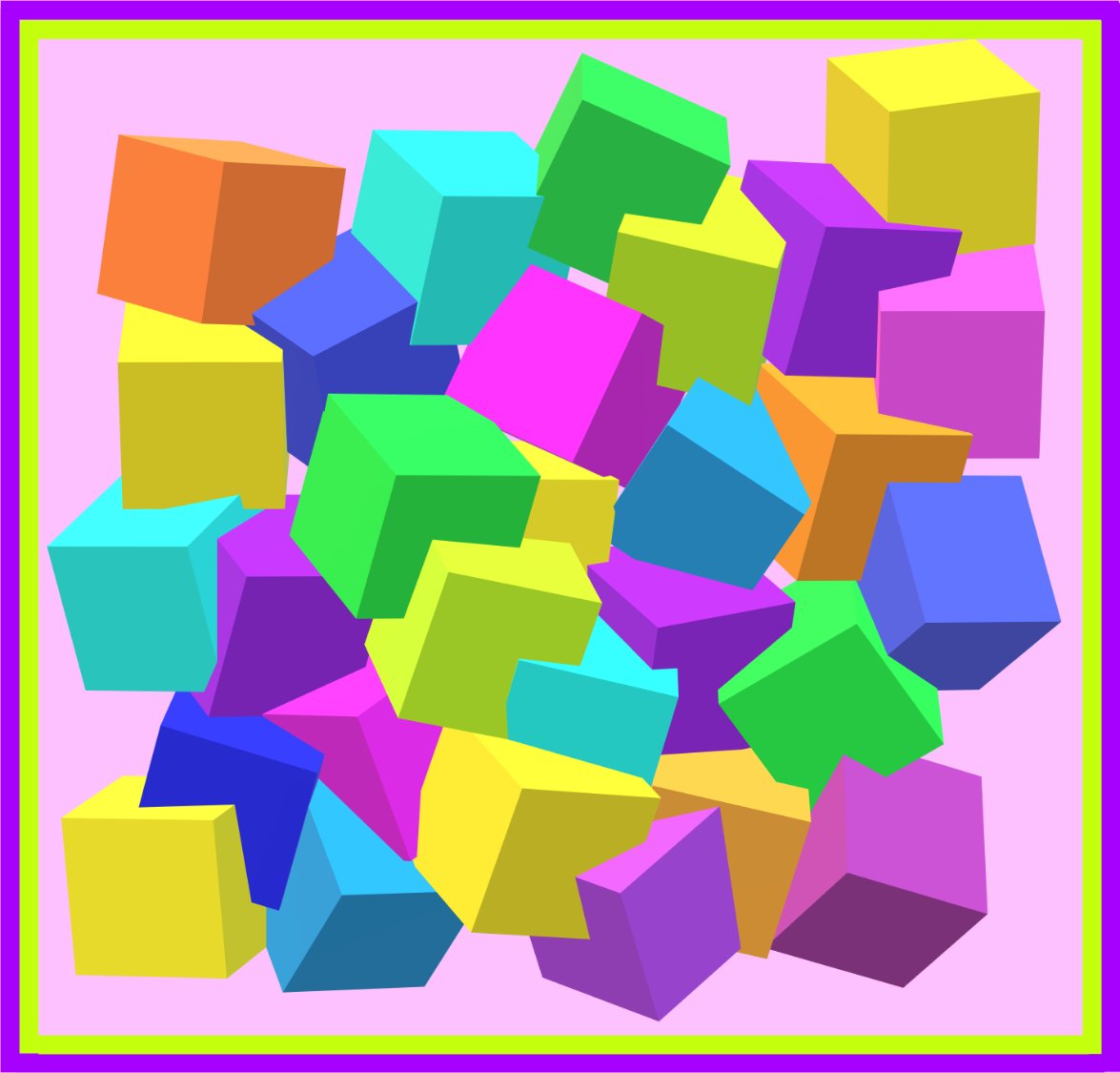 Solve 3d Paint More Blocks jigsaw puzzle online with 25 pieces