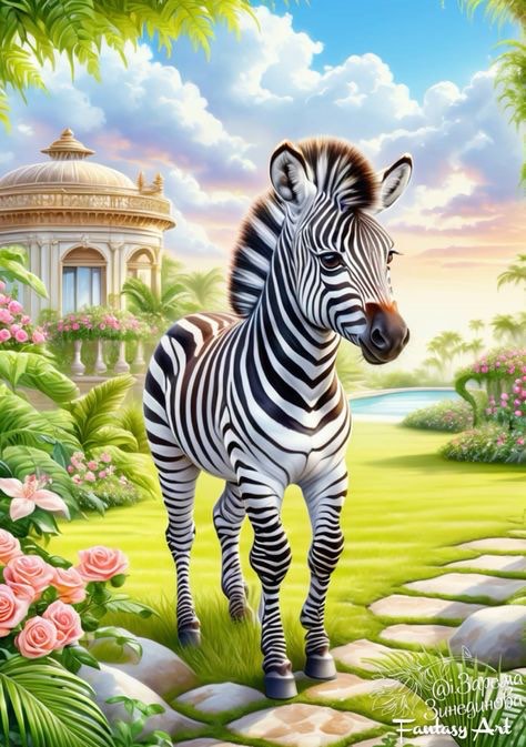 Solve The Zebra - AI art jigsaw puzzle online with 48 pieces