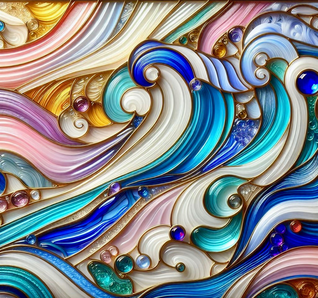 Solve Enamel Wave Atoll jigsaw puzzle online with 72 pieces