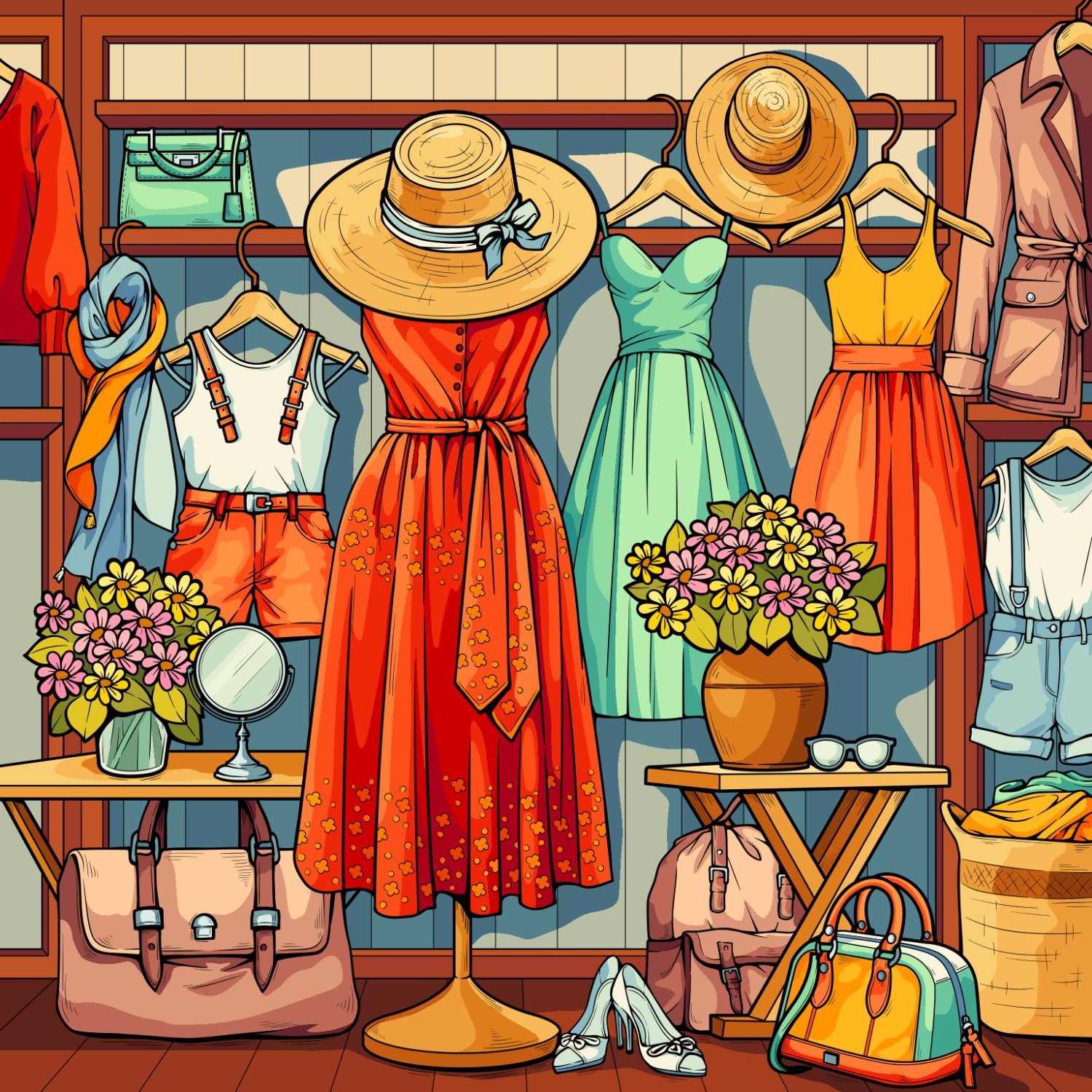 Solve PUZZLE - Ladies Clothing Shop jigsaw puzzle online with 81 pieces