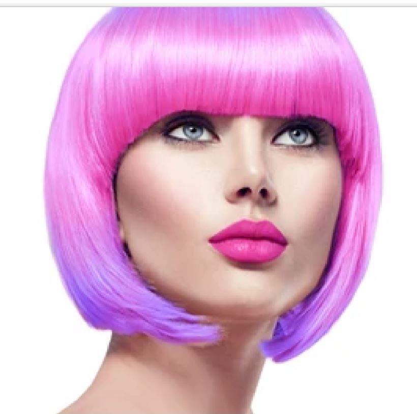 Solve d.284 multi-shades bob with bangs jigsaw puzzle online with 49 pieces