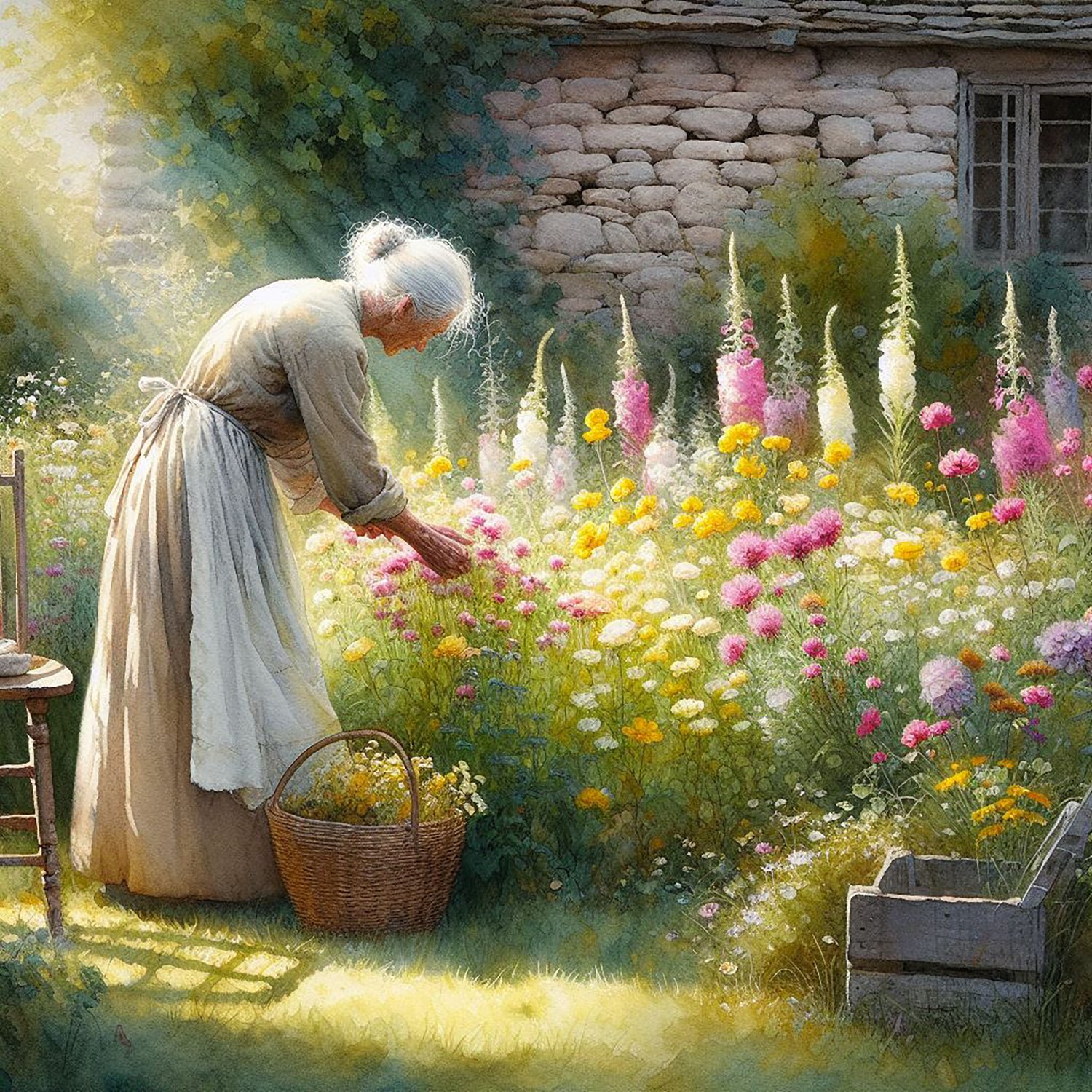 Solve Her Chosen Pastime jigsaw puzzle online with 100 pieces