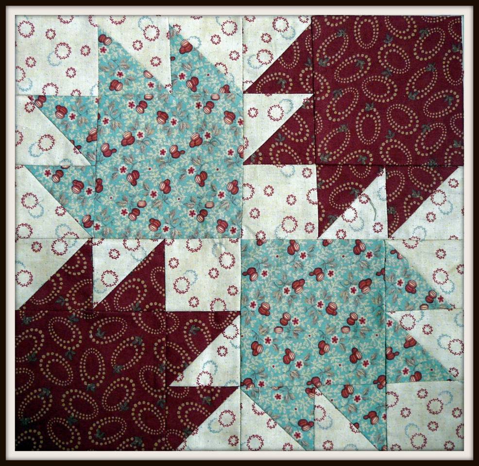 Solve Sampler quilt block-4- Bear's Paw jigsaw puzzle online with 110 ...