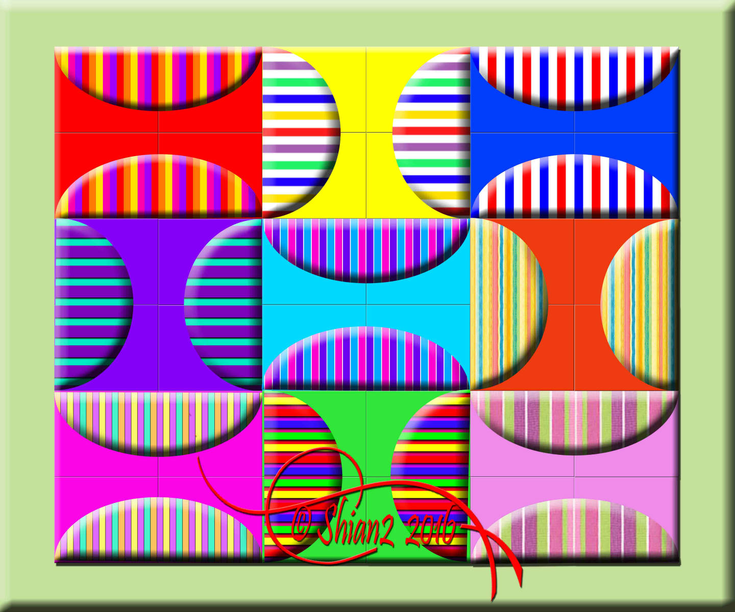Solve More Stripes jigsaw puzzle online with 270 pieces