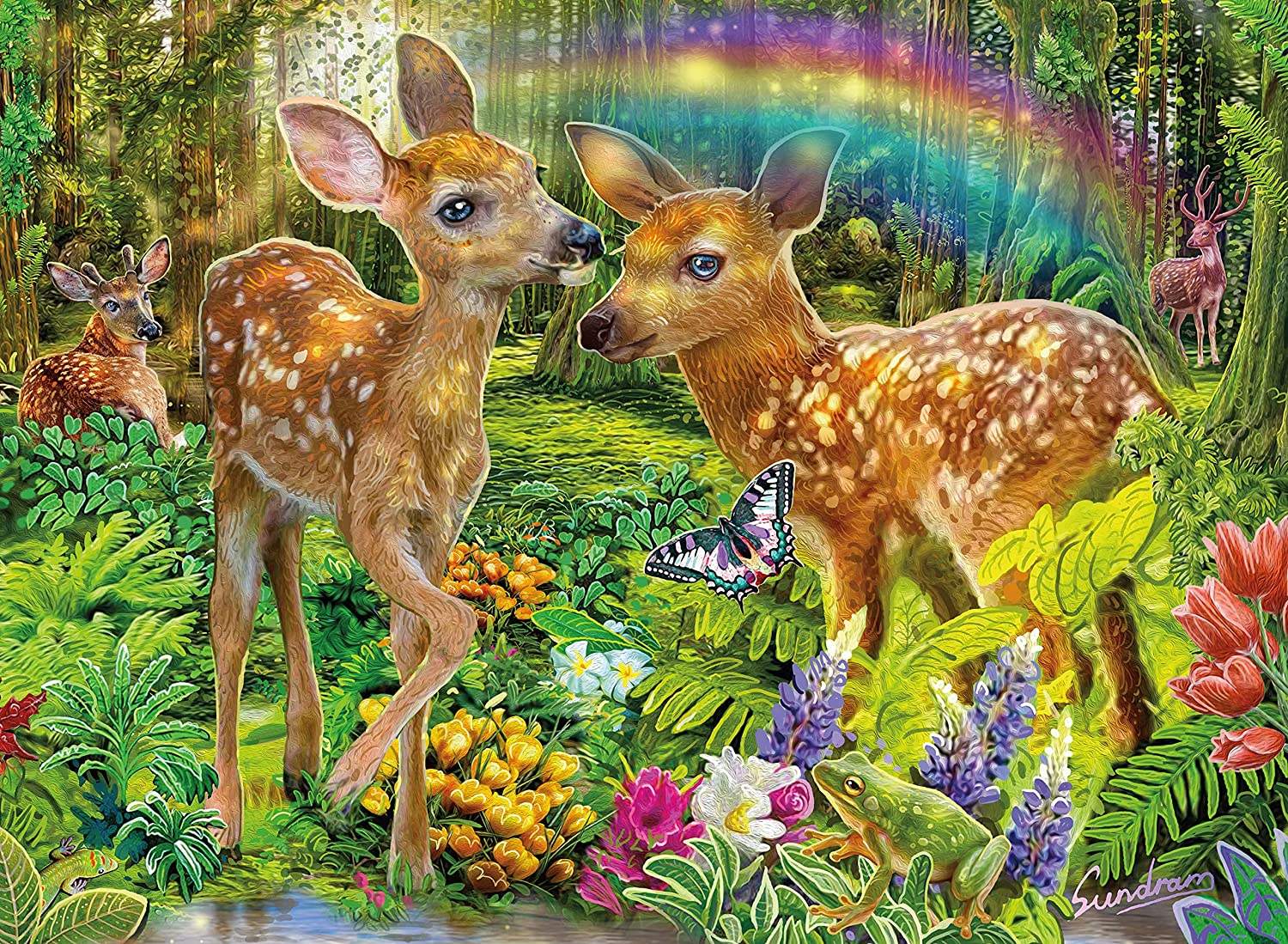 Solve Deer Harmony jigsaw puzzle online with 500 pieces