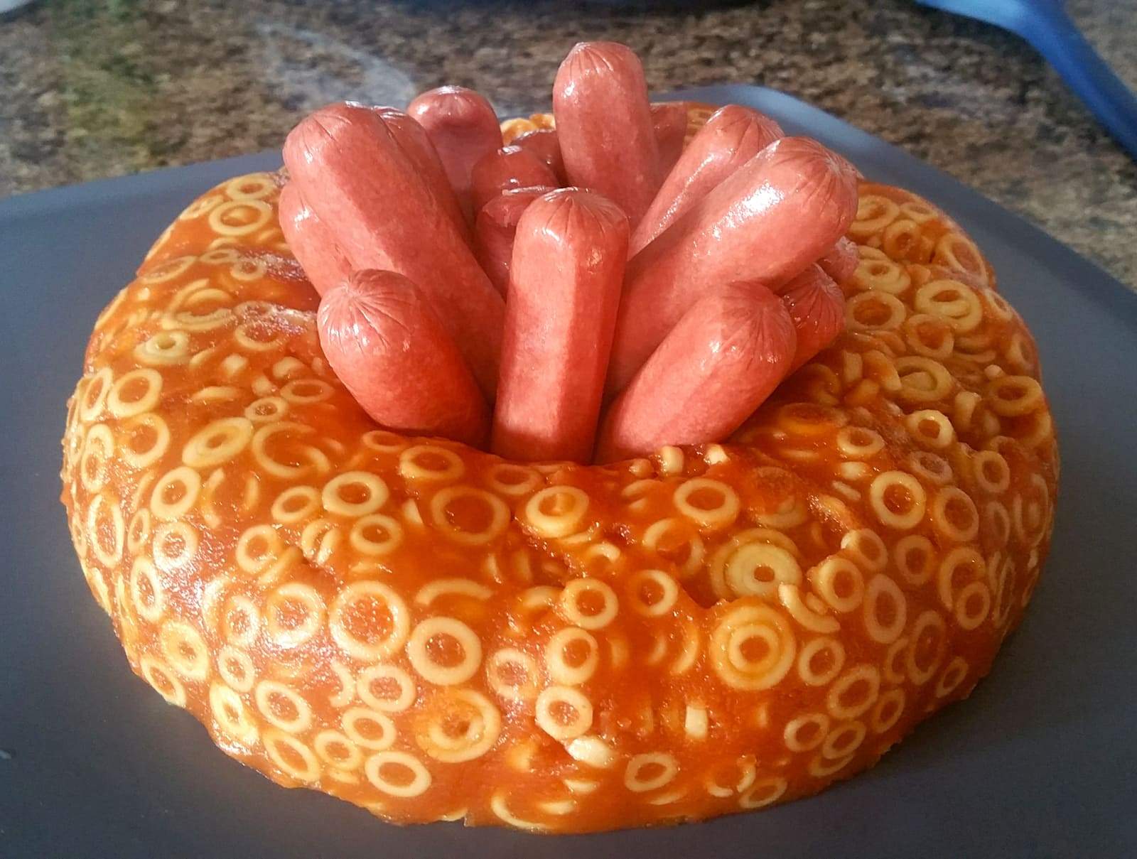Solve It Came from the 50s: Spaghettios & Franks Jello Mold Cake jigsaw ...