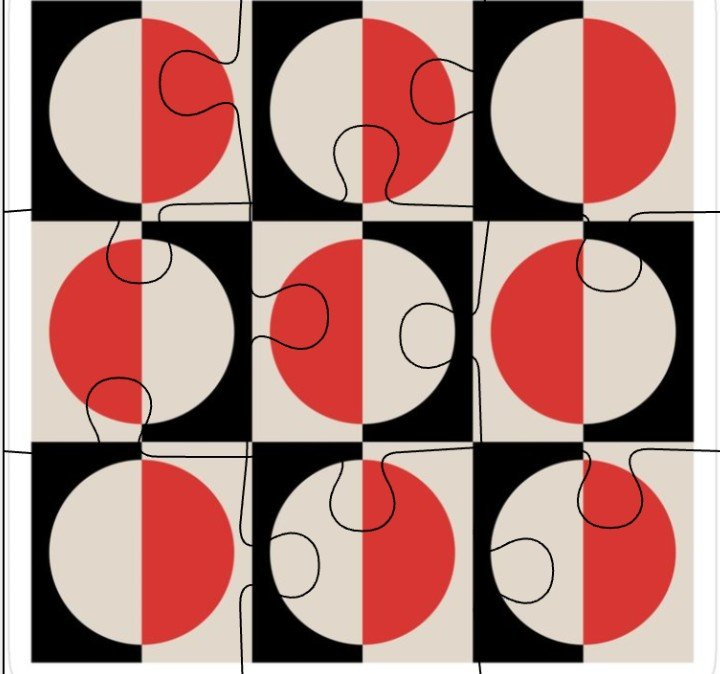 Jigsaw Puzzle | 100 pieces | Geometry canvas | Jigidi