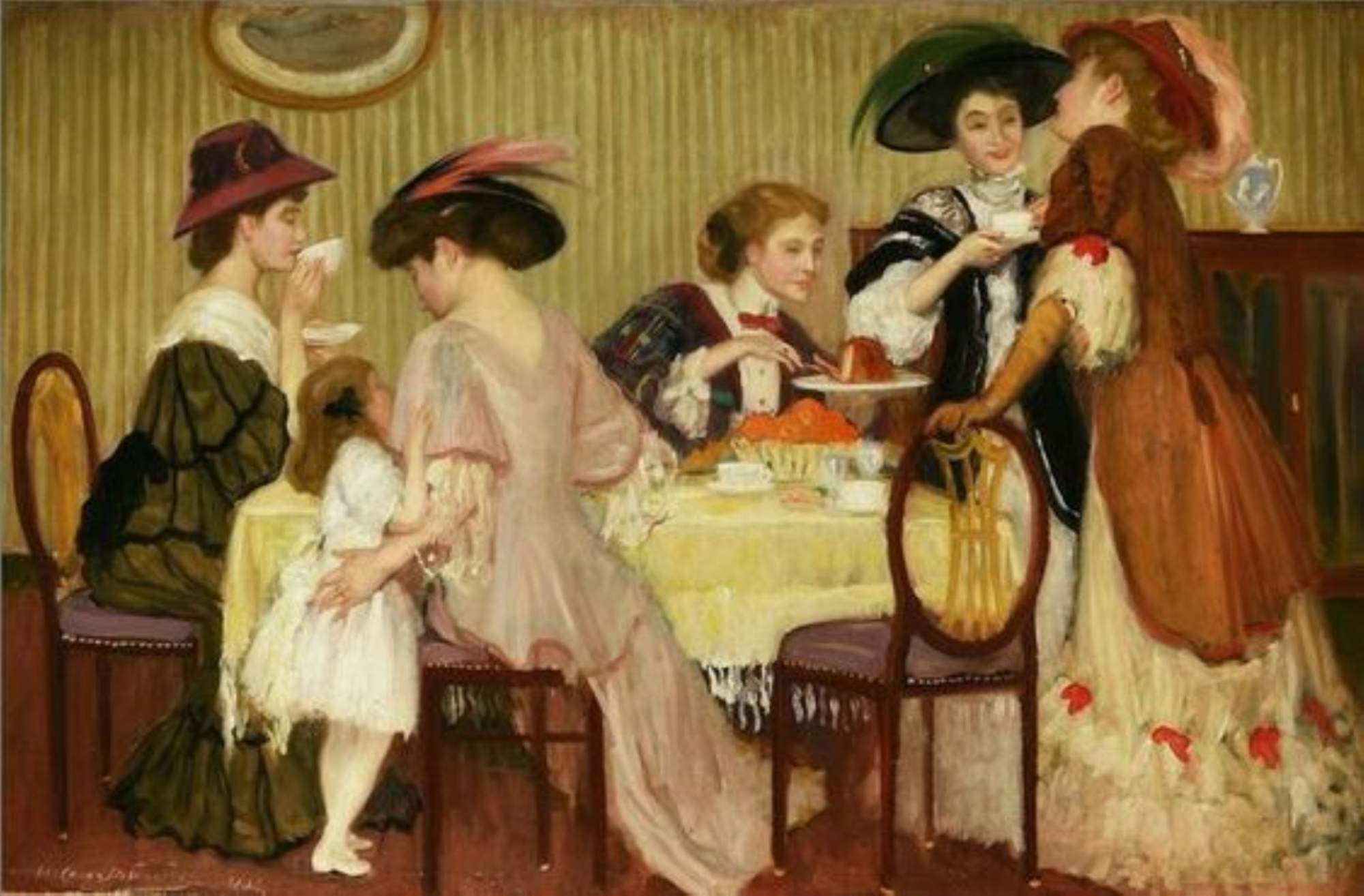 Solve Tea Party with all the Trimmings ~Henry Caro-Delvaille (French ...