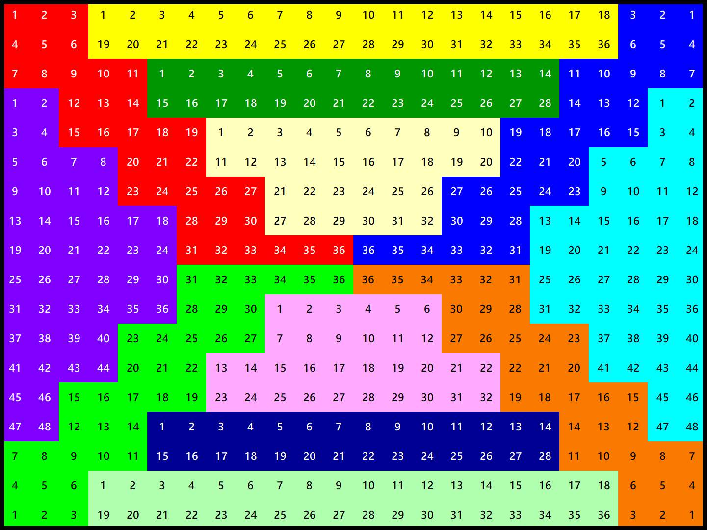 Solve Number 1165 metes & bounds 432 jigsaw puzzle online with 432 pieces