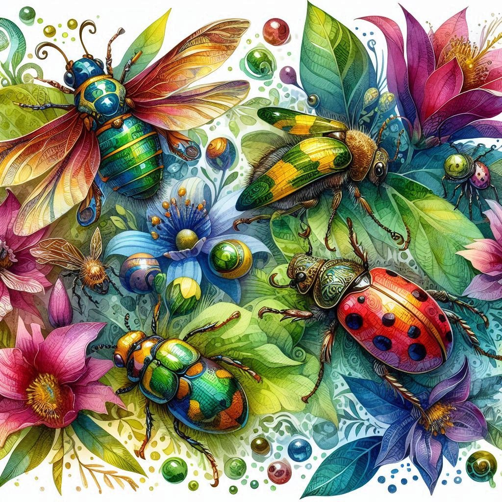Solve Fantasy insects (resize 9 to 306 pieces) jigsaw puzzle online ...