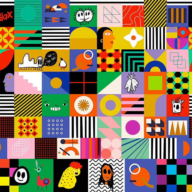 Solve Shapes mashup jigsaw puzzle online with 121 pieces