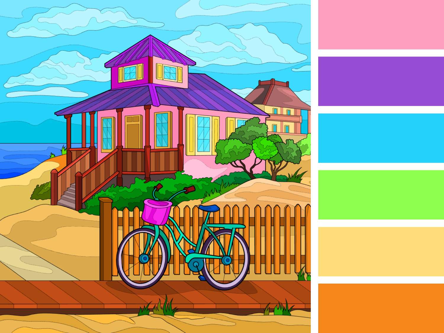 Solve Color Palette 117 jigsaw puzzle online with 48 pieces