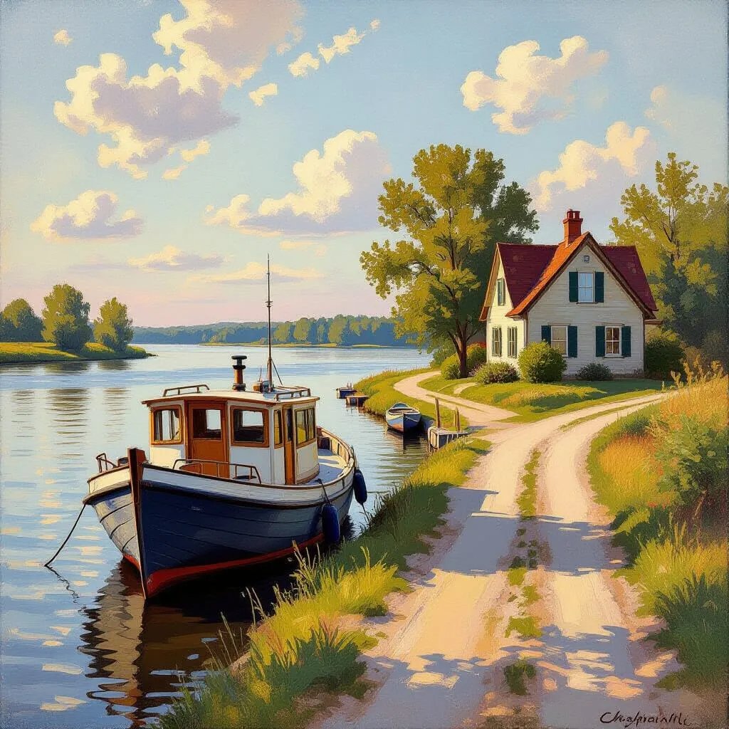 Solve 251118 - Calm Scene jigsaw puzzle online with 121 pieces