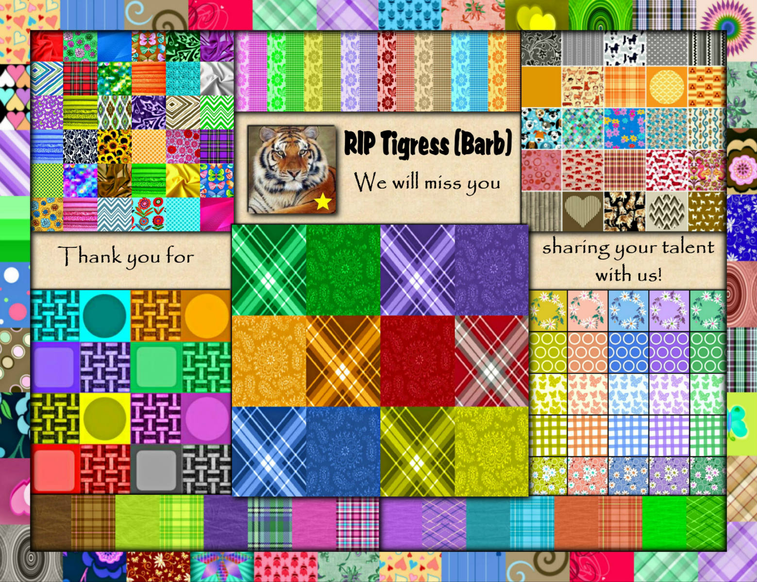 Solve RIP Tigress... jigsaw puzzle online with 414 pieces