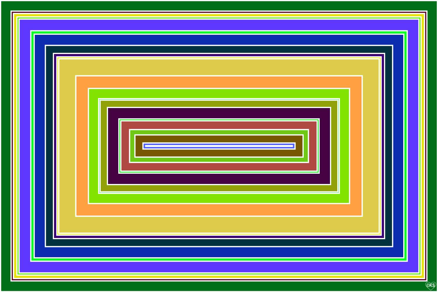 Solve Concentric Rectangles!! ~ M jigsaw puzzle online with 96 pieces