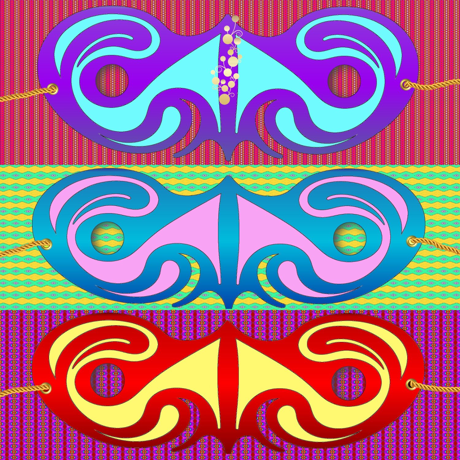 Solve MASKS jigsaw puzzle online with 100 pieces