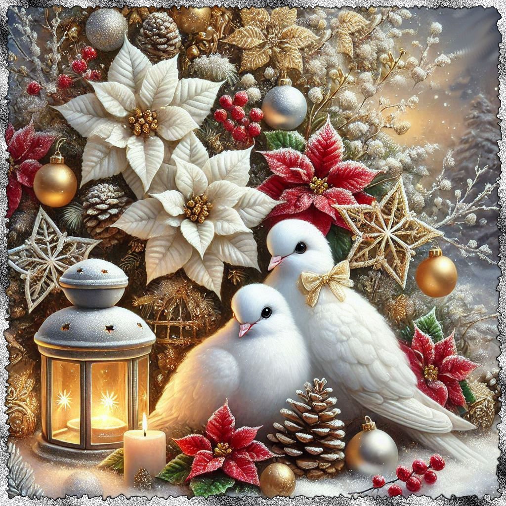 Jigsaw Puzzle | 306 pieces | Christmas Doves | Jigidi