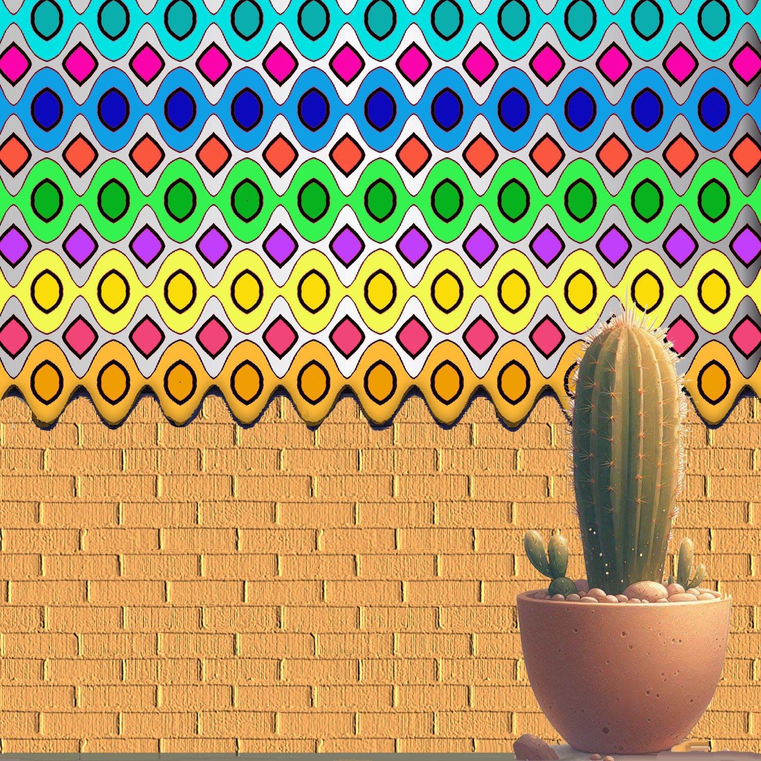 Solve DESIGNER WALL jigsaw puzzle online with 100 pieces