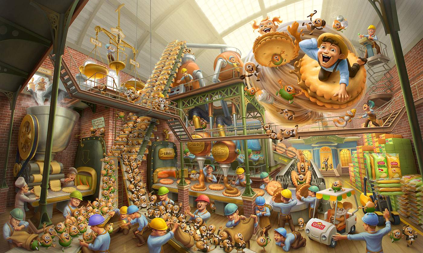 Solve Cracker Factory (smaller request) jigsaw puzzle online with 160 ...
