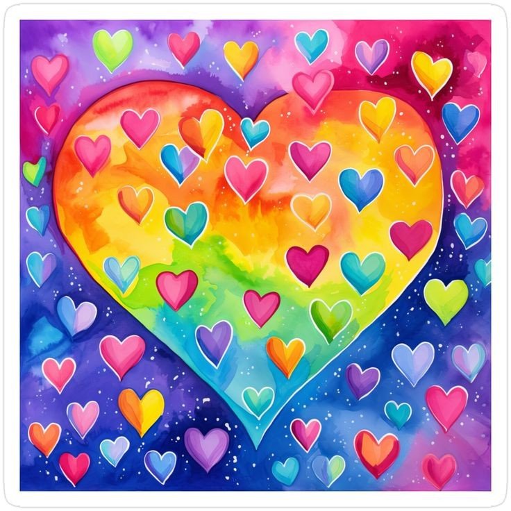 Solve Hearts in the Atmosphere jigsaw puzzle online with 64 pieces