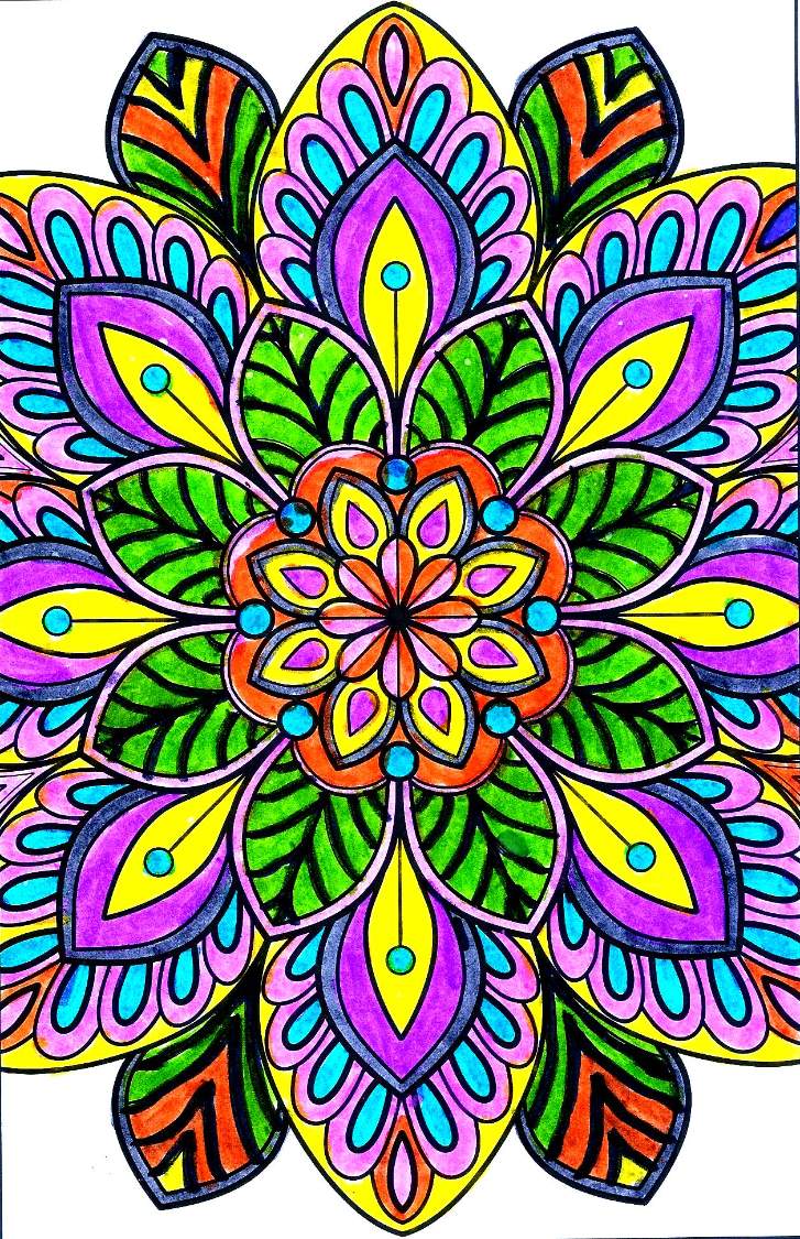 Solve Coloring Mandala jigsaw puzzle online with 40 pieces