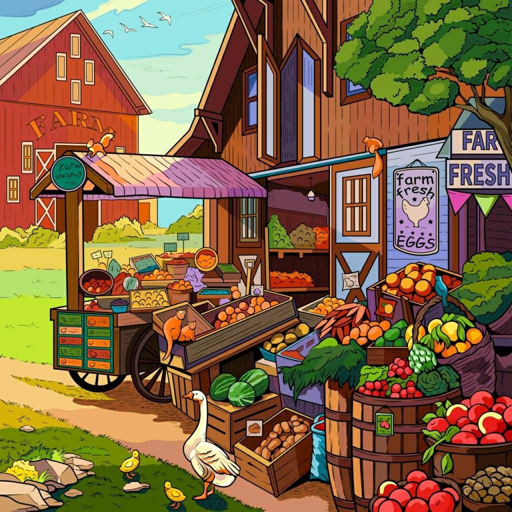 Solve PUZZLE - Farm Fresh Produce II jigsaw puzzle online with 81 pieces