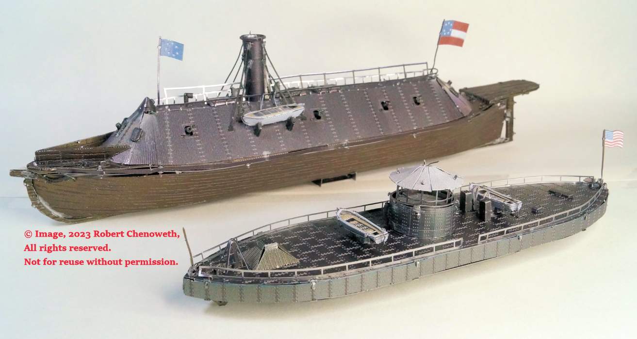 Solve CSS Virginia and USS Monitor jigsaw puzzle online with 18 pieces