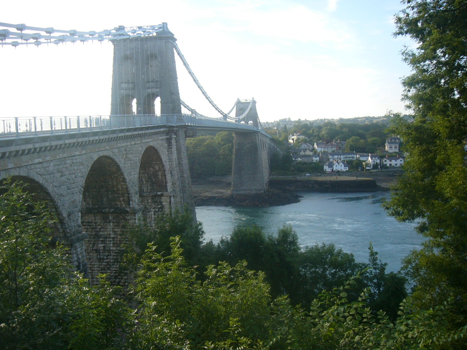 Solve The Menai Bridge, England jigsaw puzzle online with 63 pieces