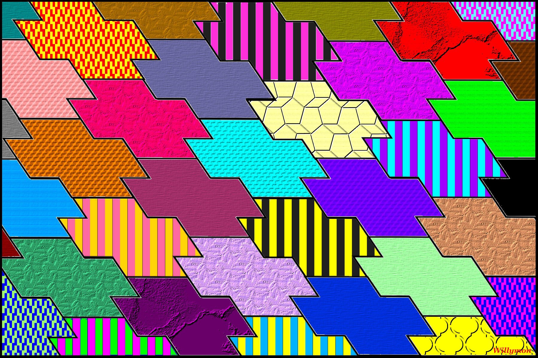 Solve slanted crosses jigsaw puzzle online with 70 pieces