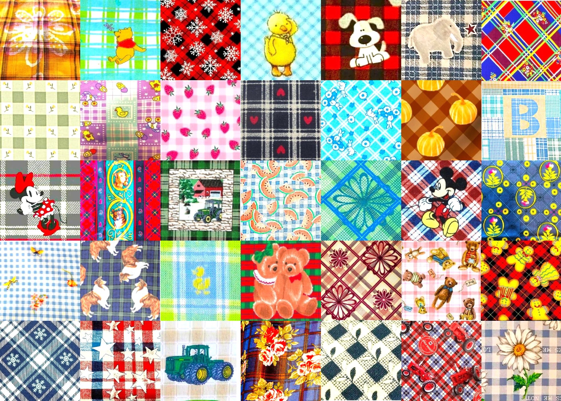 Solve PATCHWORK PLAID INTERRUPTED 7 jigsaw puzzle online with 70 pieces