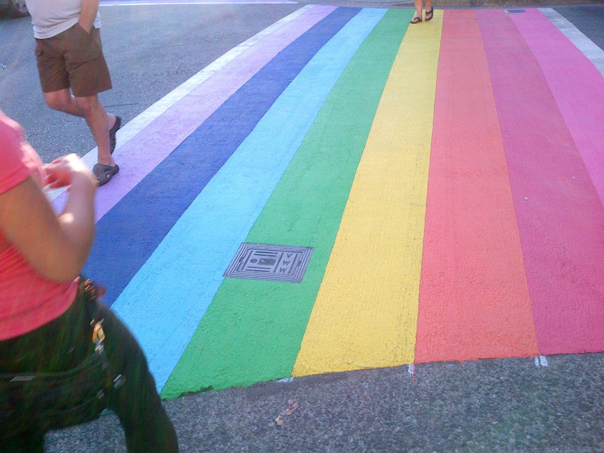 Solve Rainbow Walk jigsaw puzzle online with 108 pieces