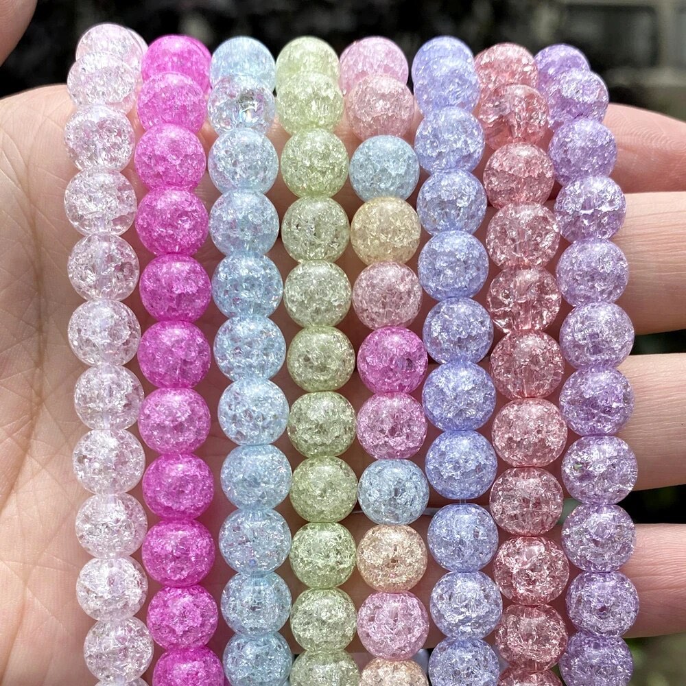 Solve Colorful-White-Snow-Cracked-Crystals-Round-Loose-Quartzs-Beads ...