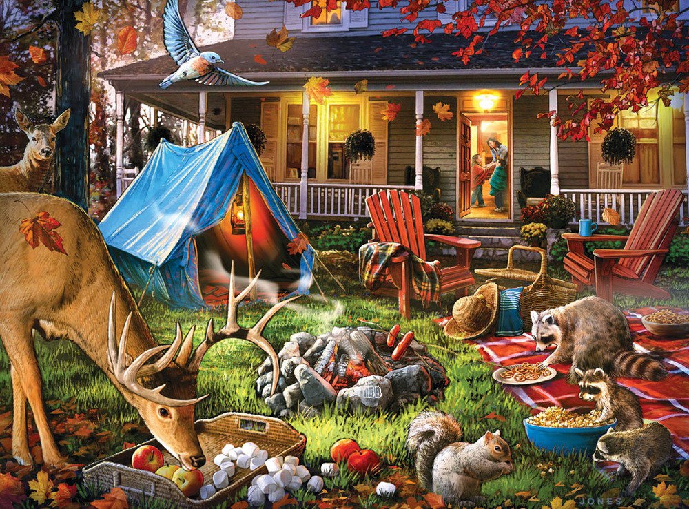 Solve Autumn evering jigsaw puzzle online with 165 pieces