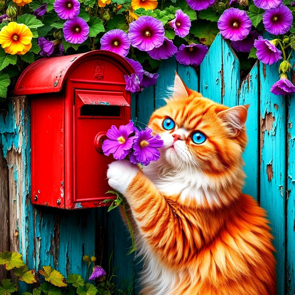 Solve "Cat Art" jigsaw puzzle online with 49 pieces