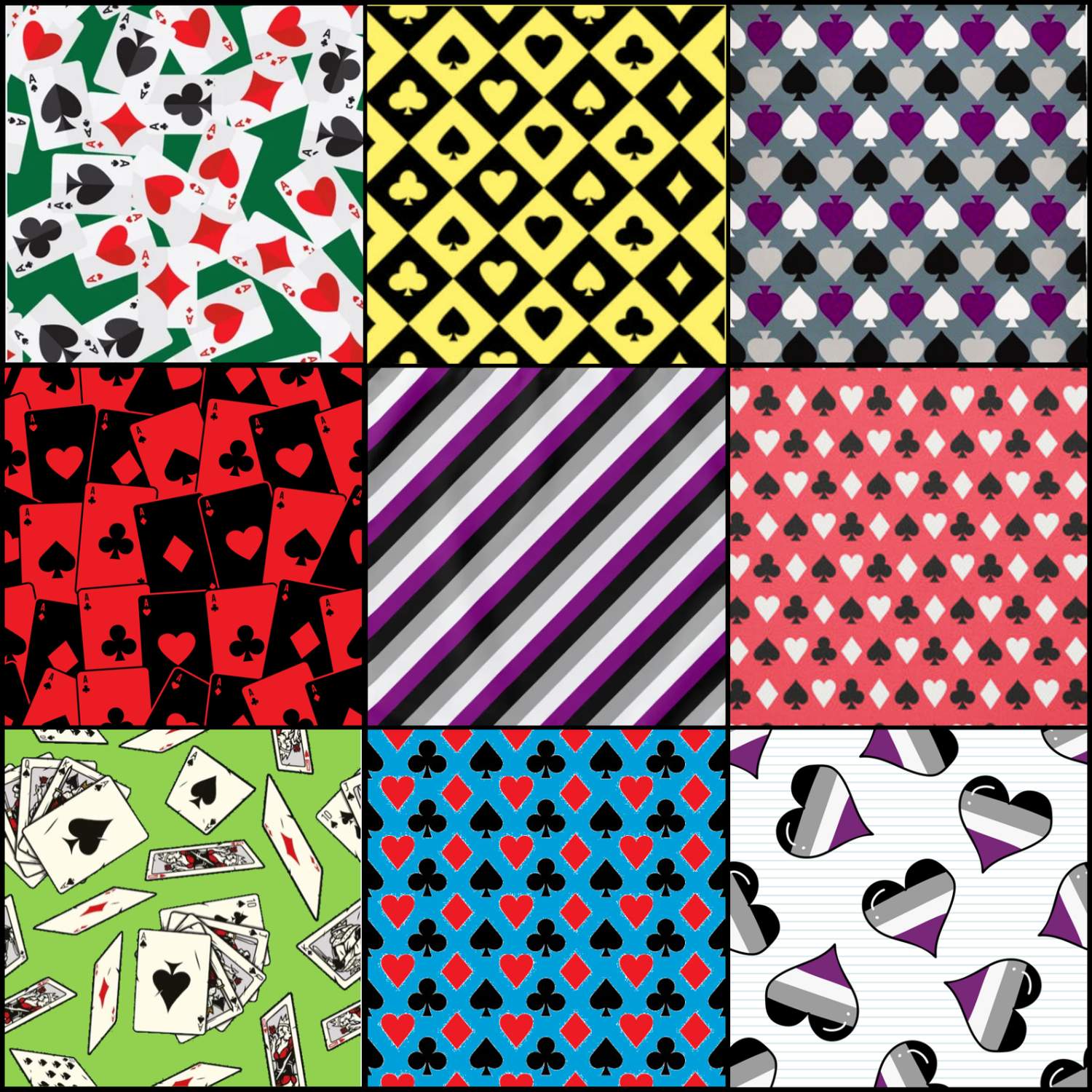Solve Ace patterns jigsaw puzzle online with 225 pieces