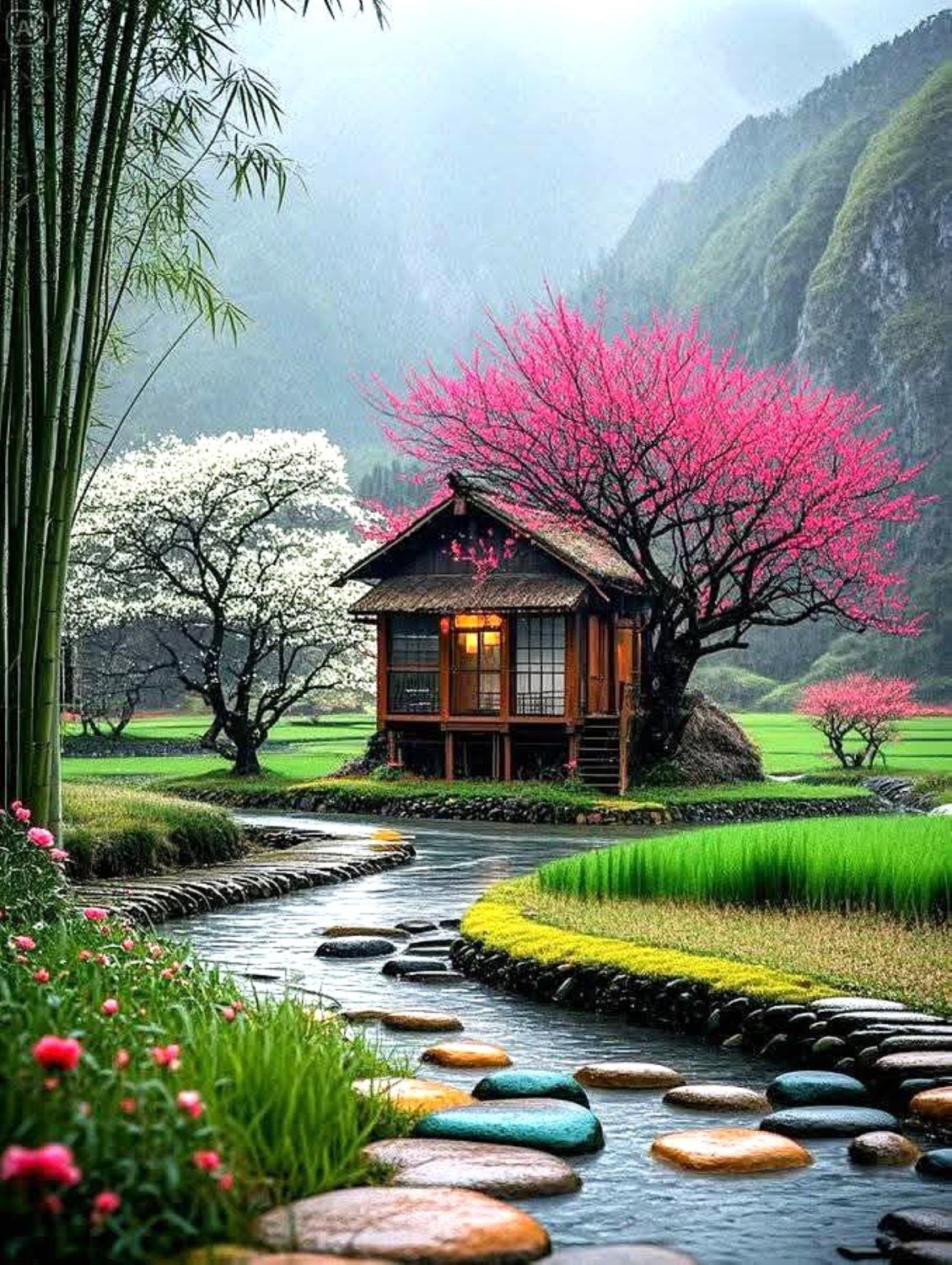 Solve Stepping Stones jigsaw puzzle online with 88 pieces