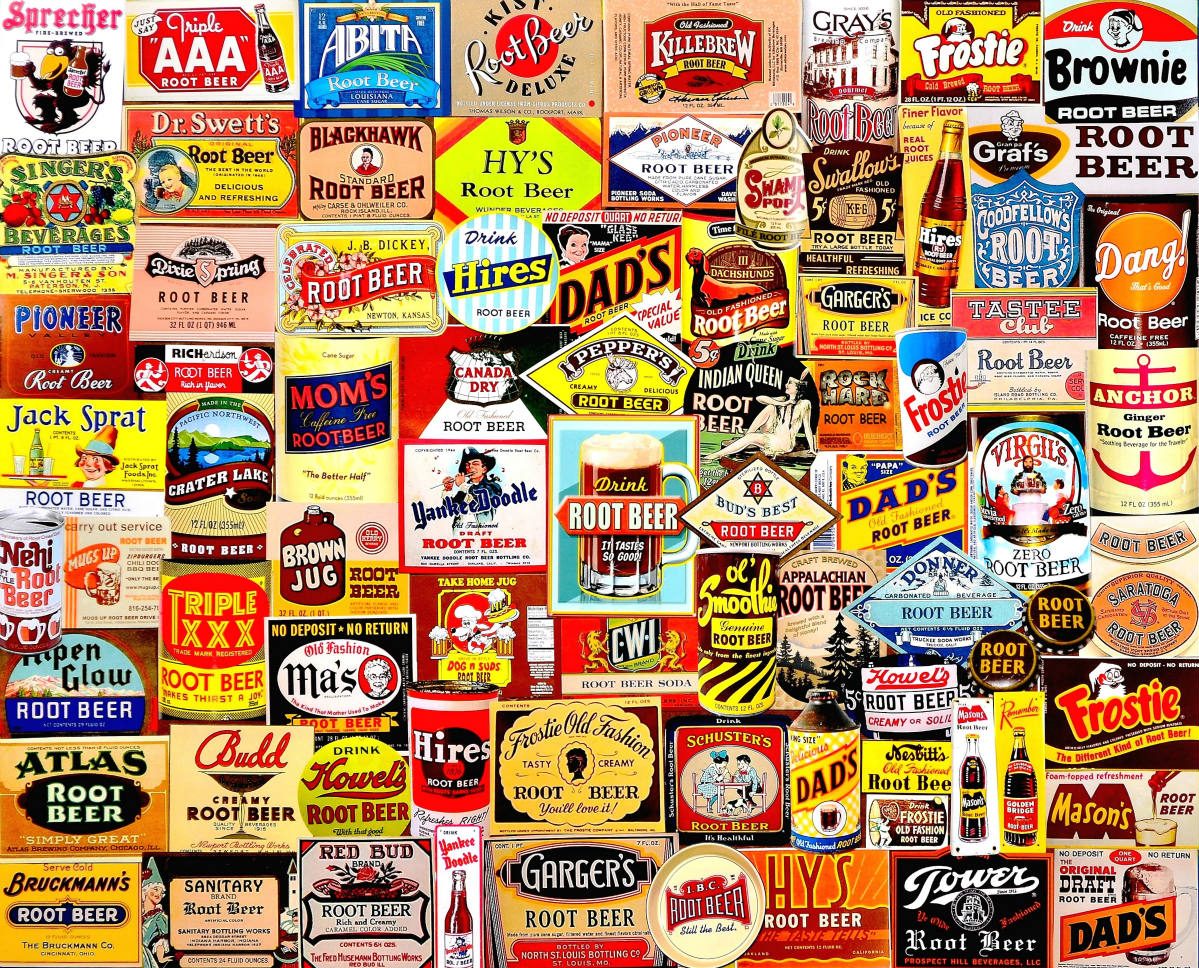 Solve old time root beer jigsaw puzzle online with 120 pieces