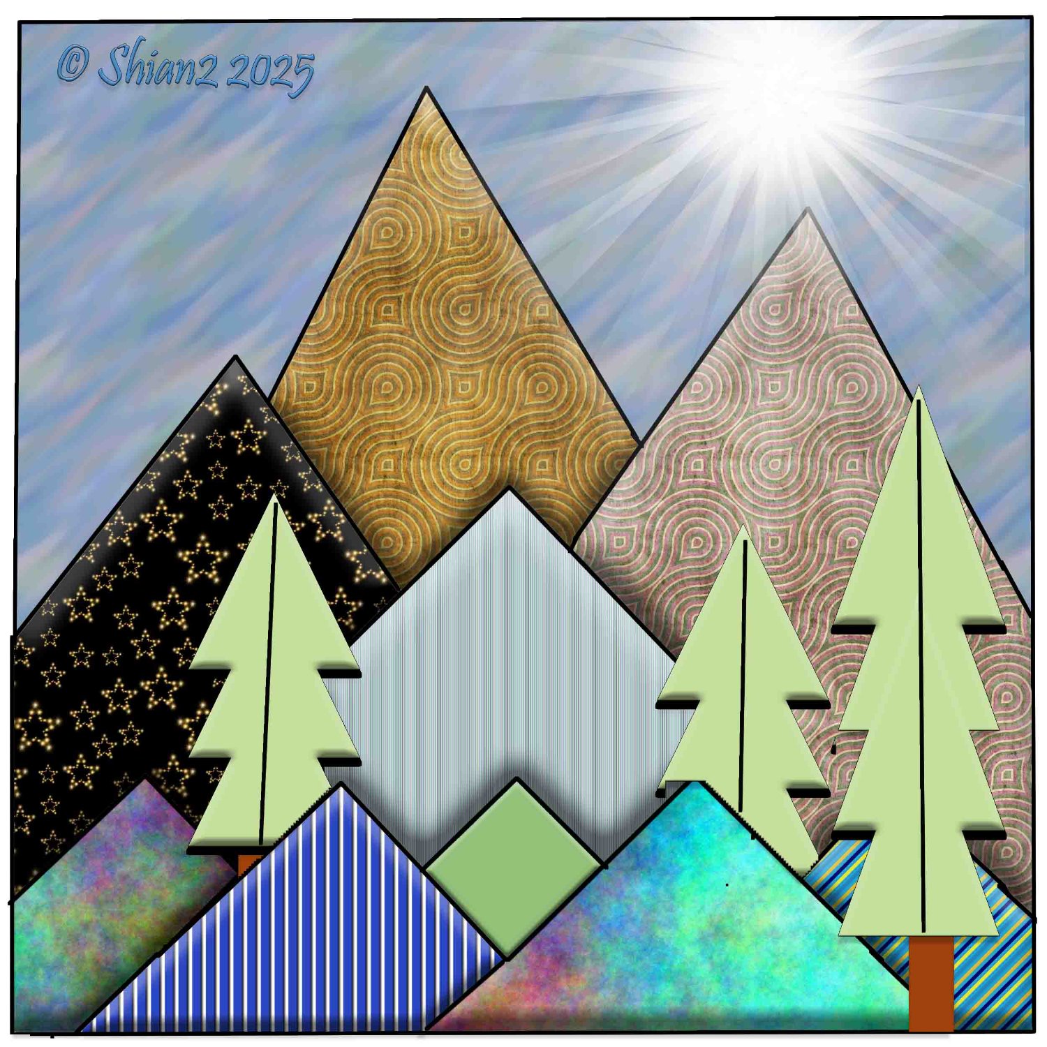 Solve Mountains and Trees jigsaw puzzle online with 64 pieces