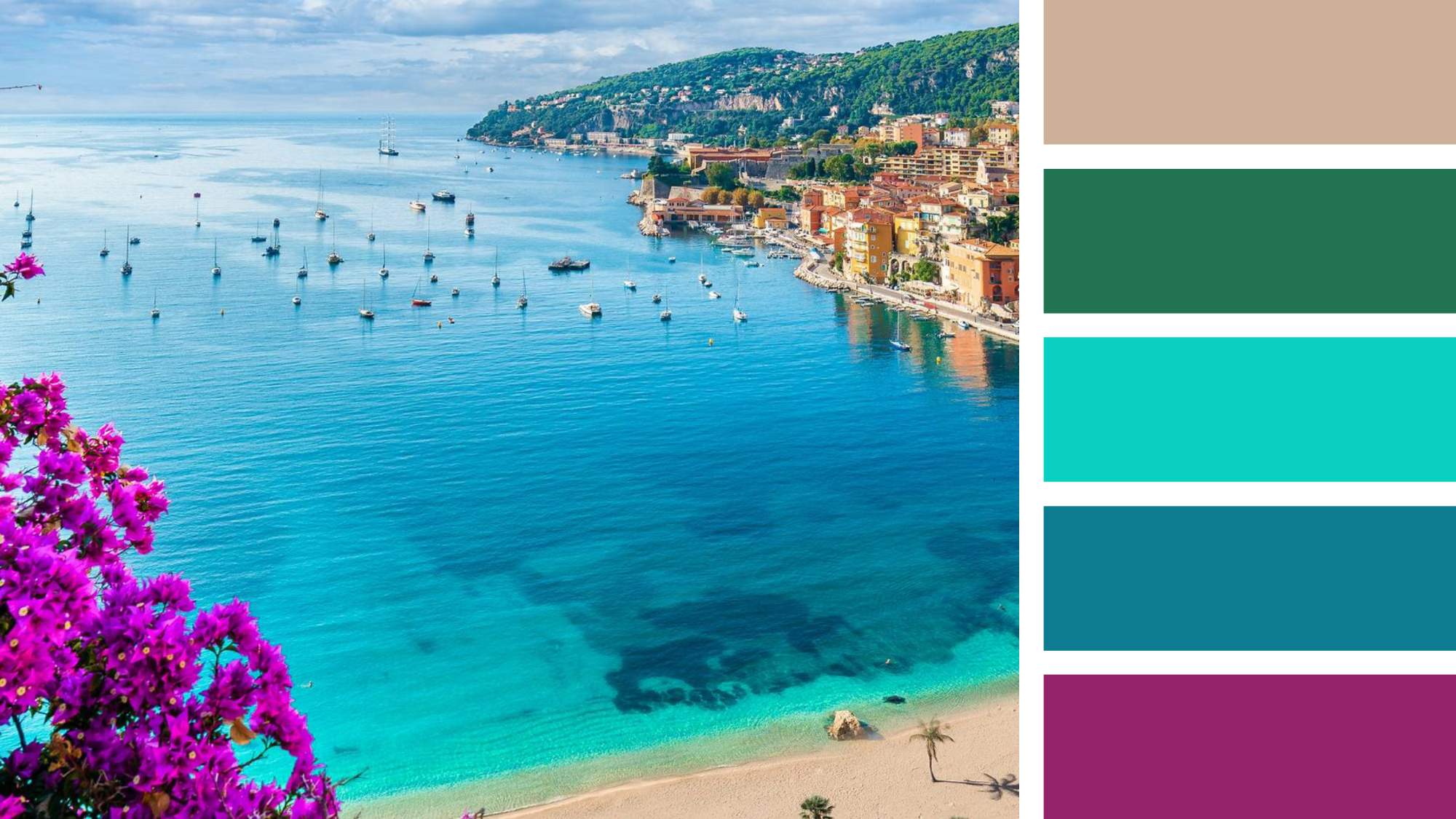 Solve A Glorious Beach in Nice, France jigsaw puzzle online with 264 pieces