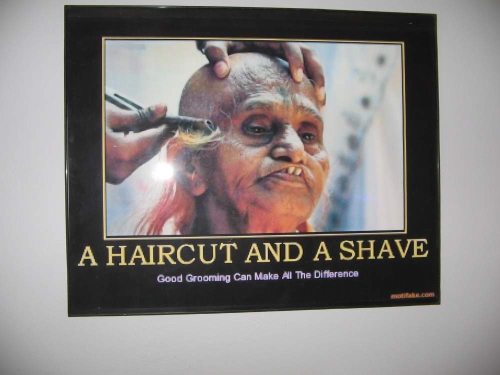 Solve Haircut and a shave can make all the difference! jigsaw puzzle ...