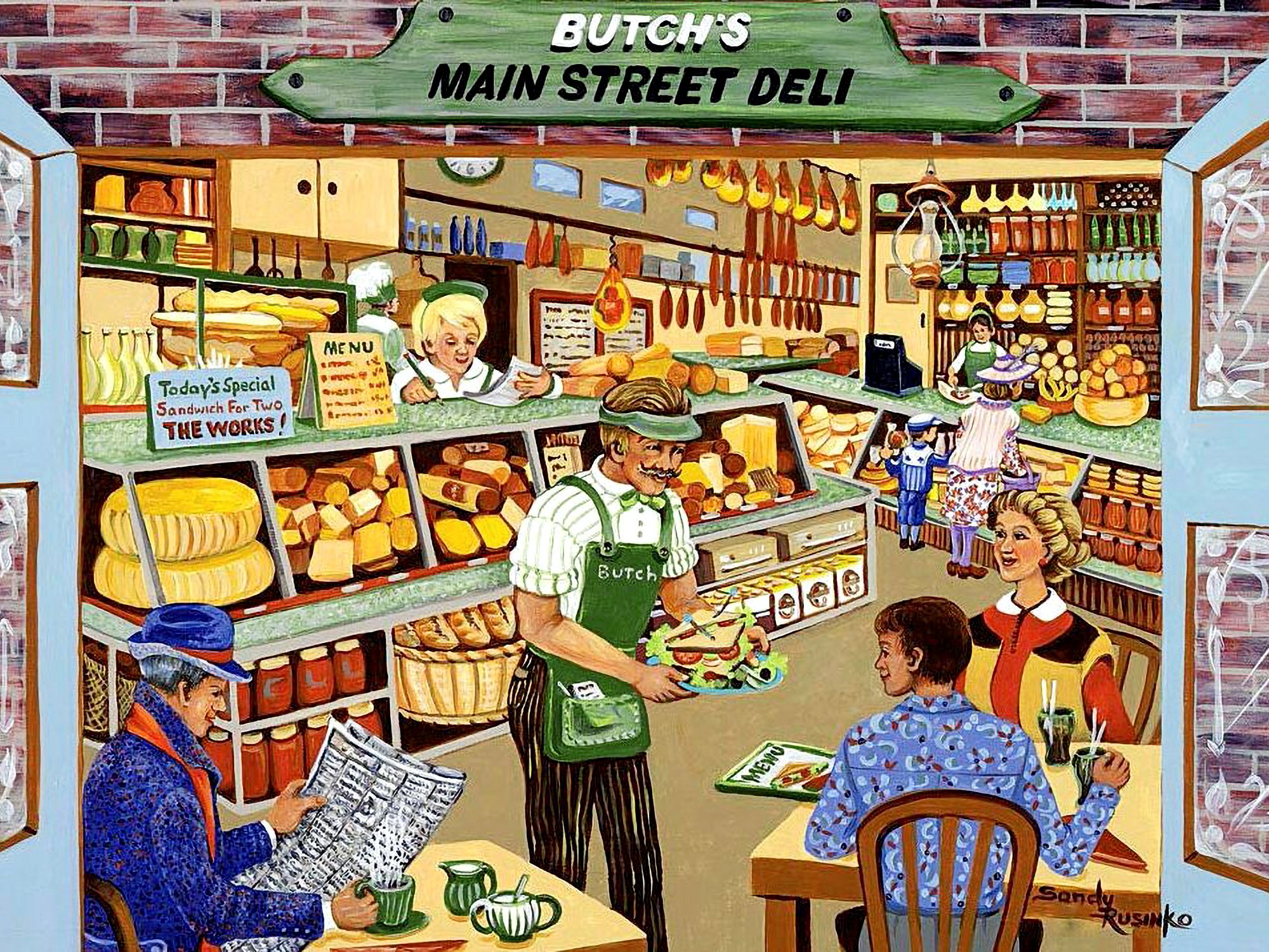 Solve Butch's Main Street Deli jigsaw puzzle online with 352 pieces