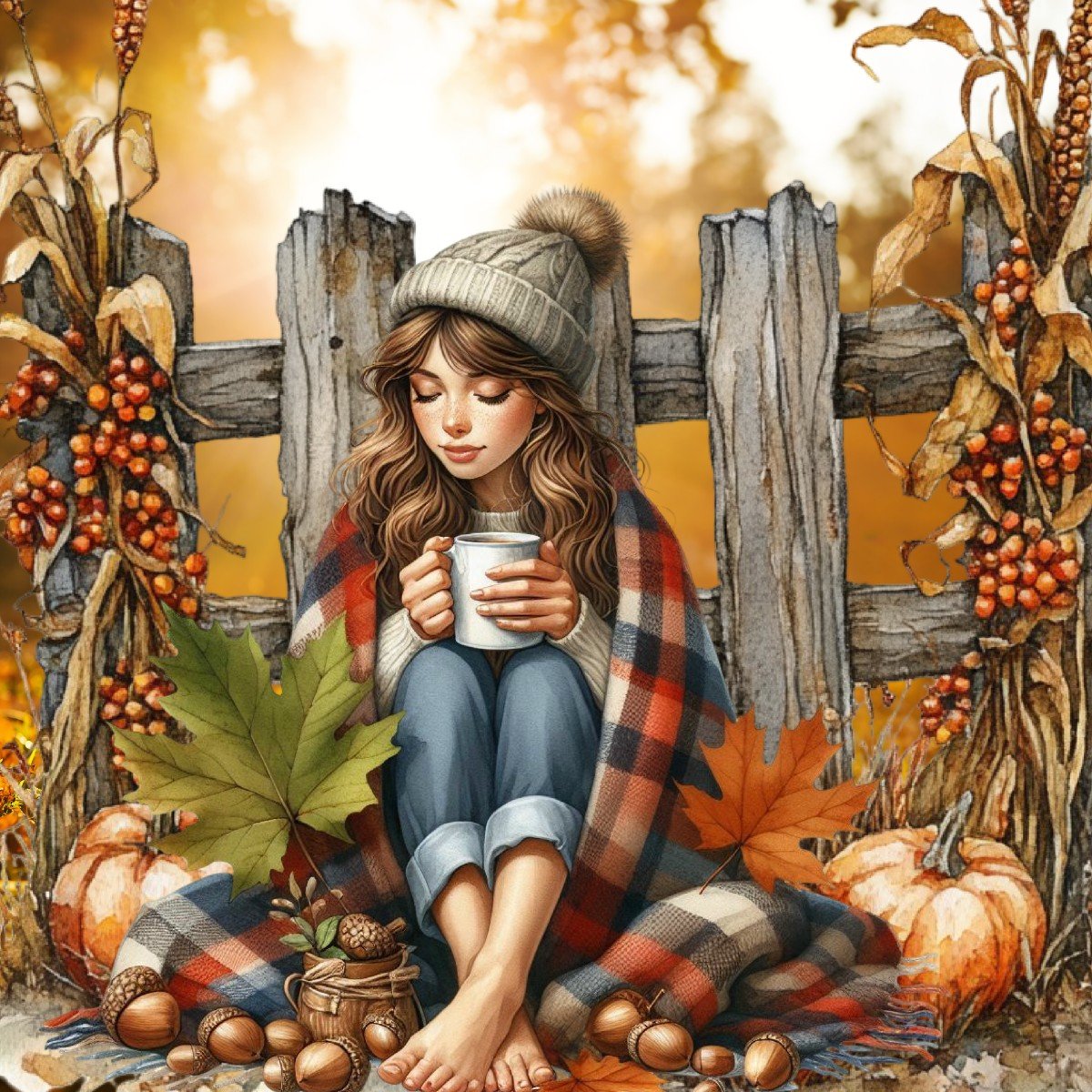 Jigsaw Puzzle | 49 pieces | Enjoying Fall (Small) | Jigidi