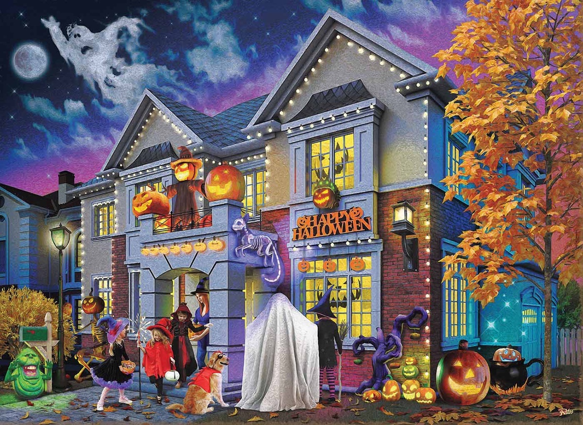 Jigsaw Puzzle | 165 pieces | Halloween Trick or Treating | Jigidi
