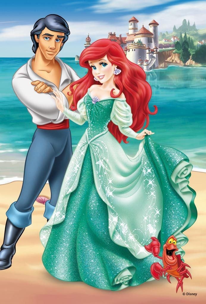 Solve Ariel and her Prince jigsaw puzzle online with 126 pieces