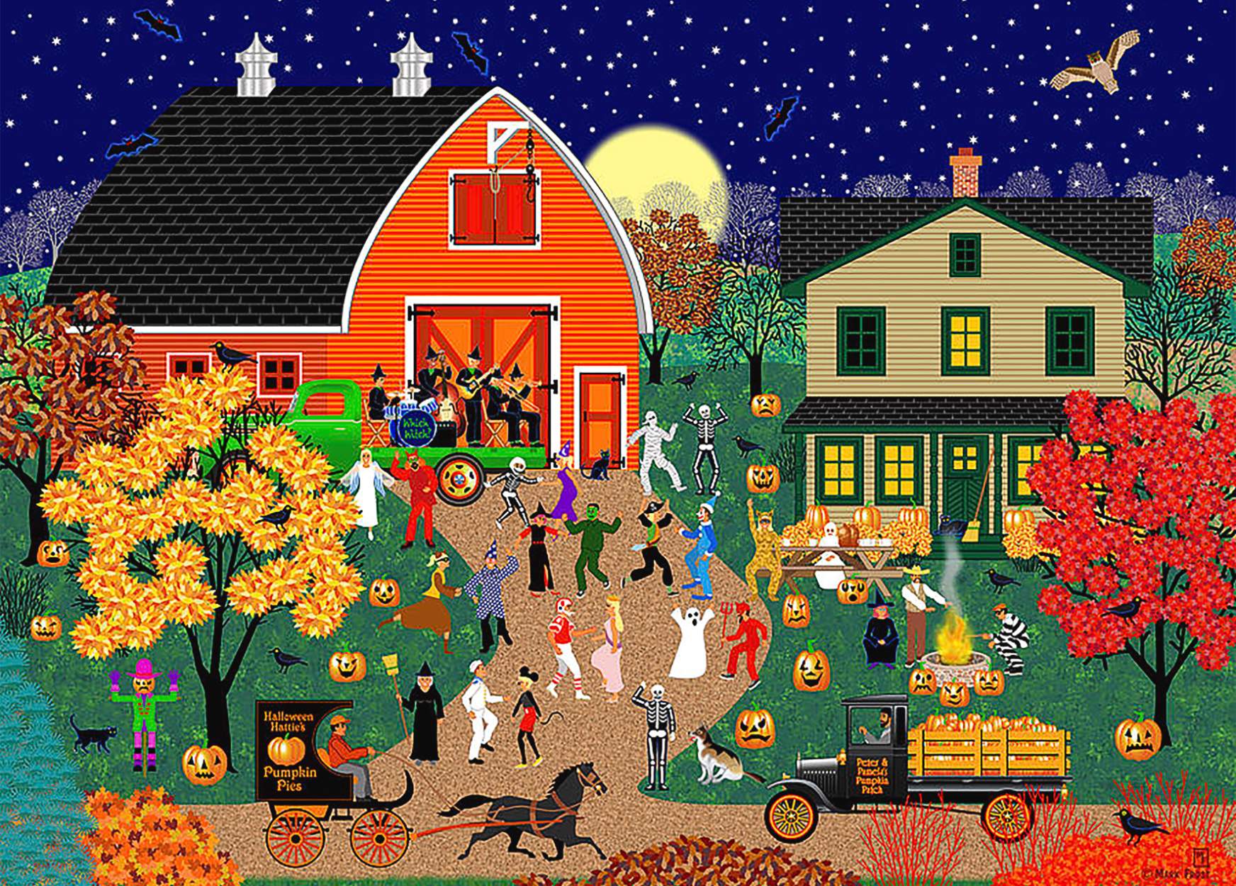 Solve Halloween Barn Dance jigsaw puzzle online with 150 pieces