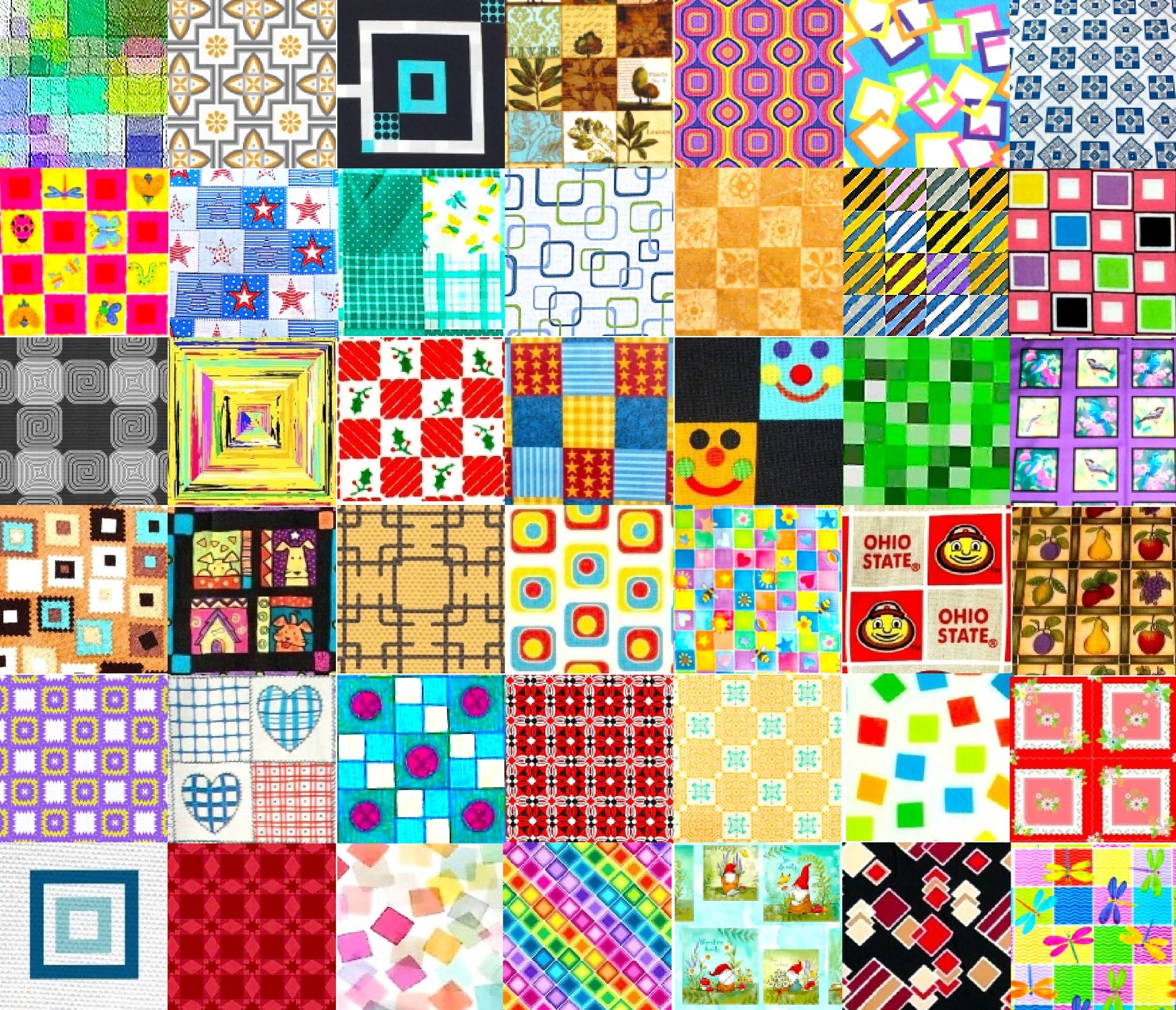 Solve PATCHWORK SQUARES 44 jigsaw puzzle online with 255 pieces