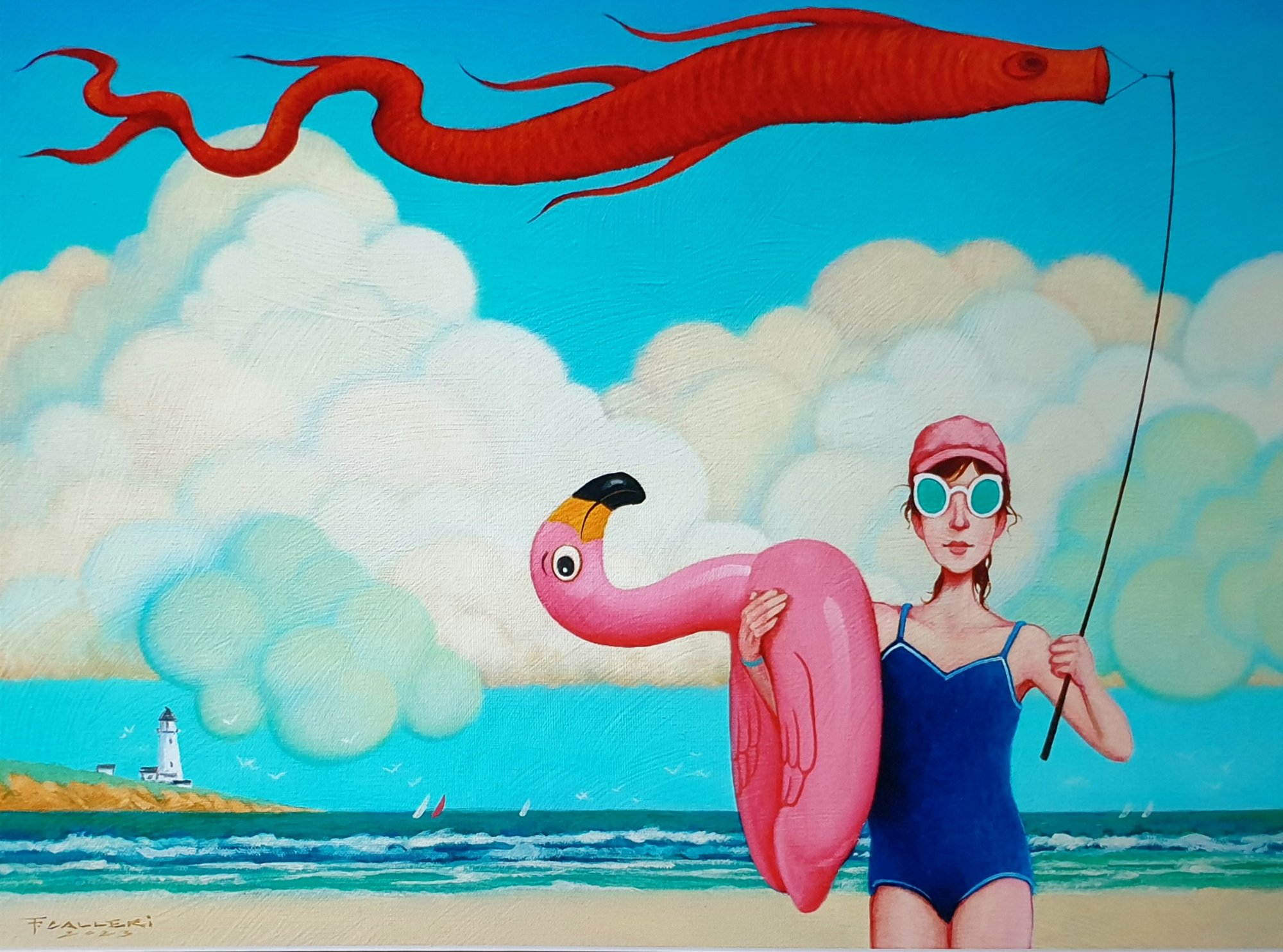 Solve I caught a red fish for my pink flamingo teammate. Blue fish is ...