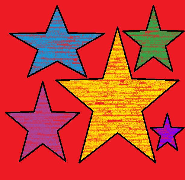 Solve Crayon Stars jigsaw puzzle online with 16 pieces